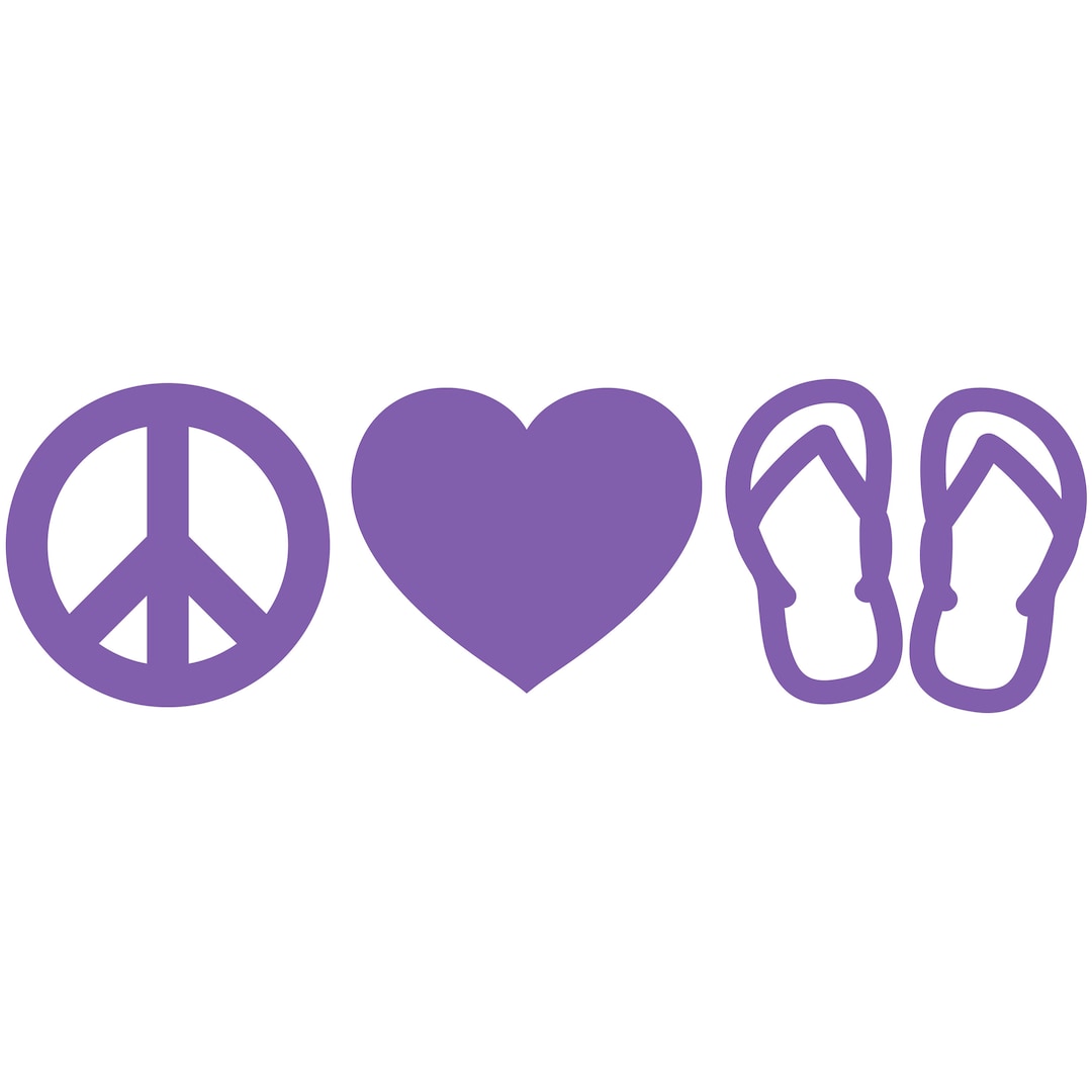 Peace Love Flip Flop Vinyl Decal Car Window Bumper Sticker Hawaii State ...