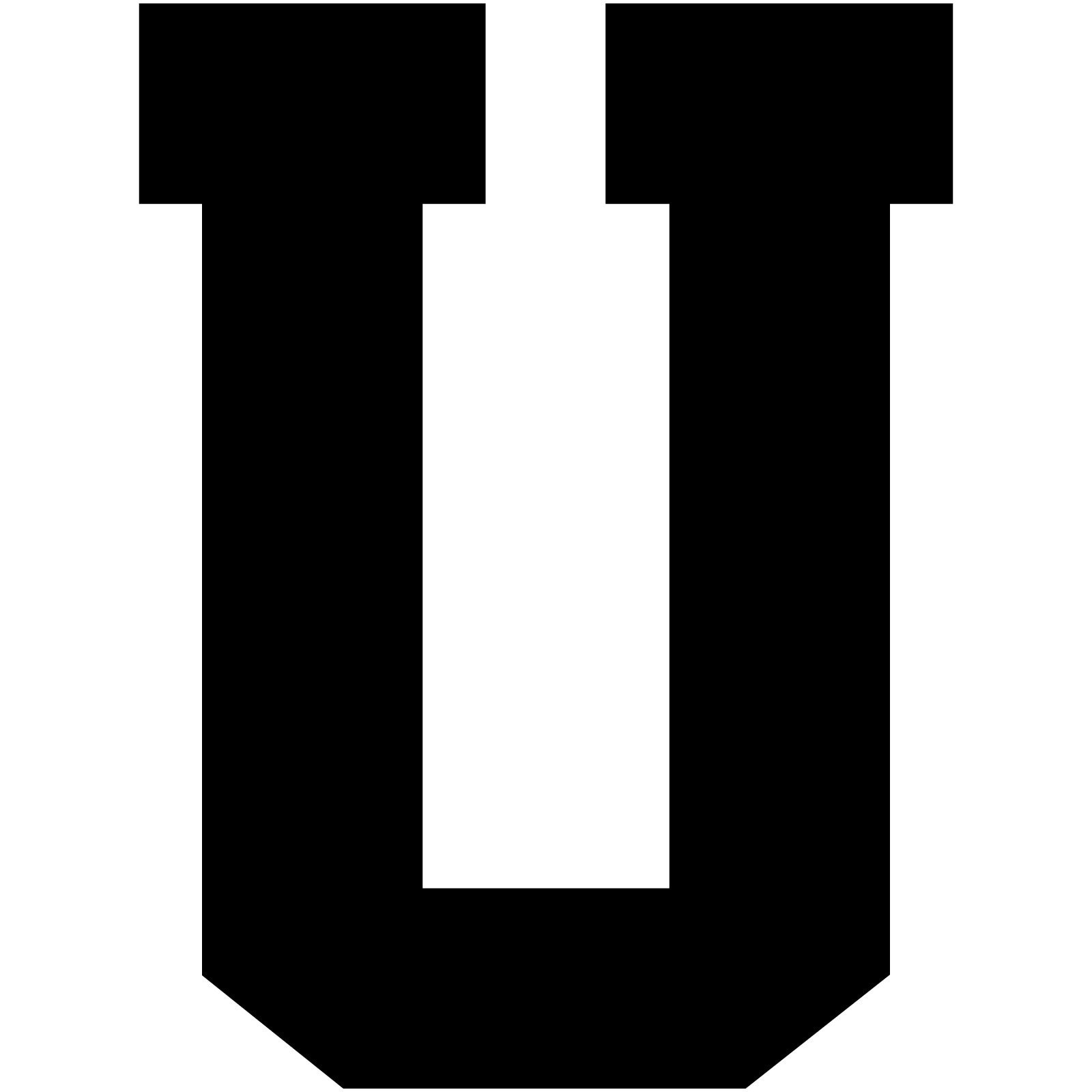 Varsity Letter U Decal Sticker Vinyl Window Laptop College Athletic ...
