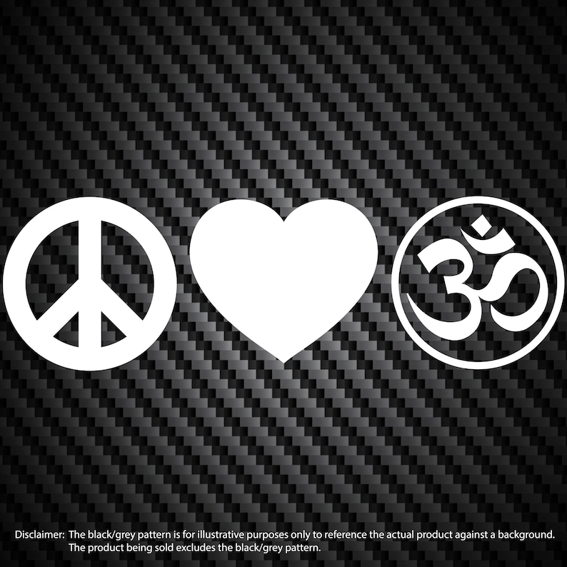 Peace Love Om Vinyl Decal Car Window Bumper Sticker Peace Meditate - Etsy