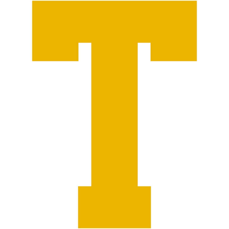 Varsity Letter T Decal Sticker Vinyl Window Laptop College | Etsy