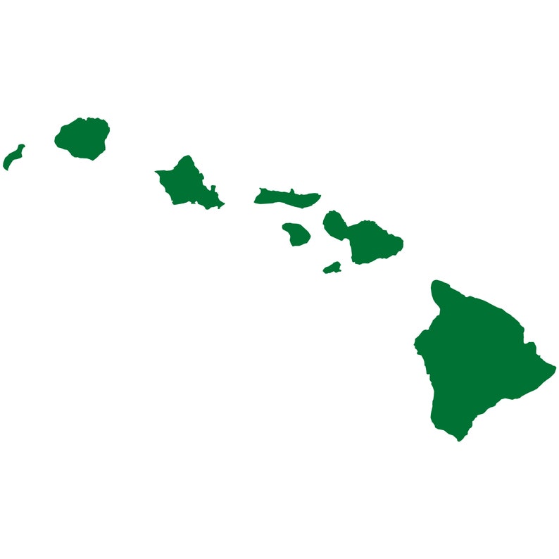 Hawaiian Islands Vinyl Decal Sticker Car Window Bumper Laptop - Etsy