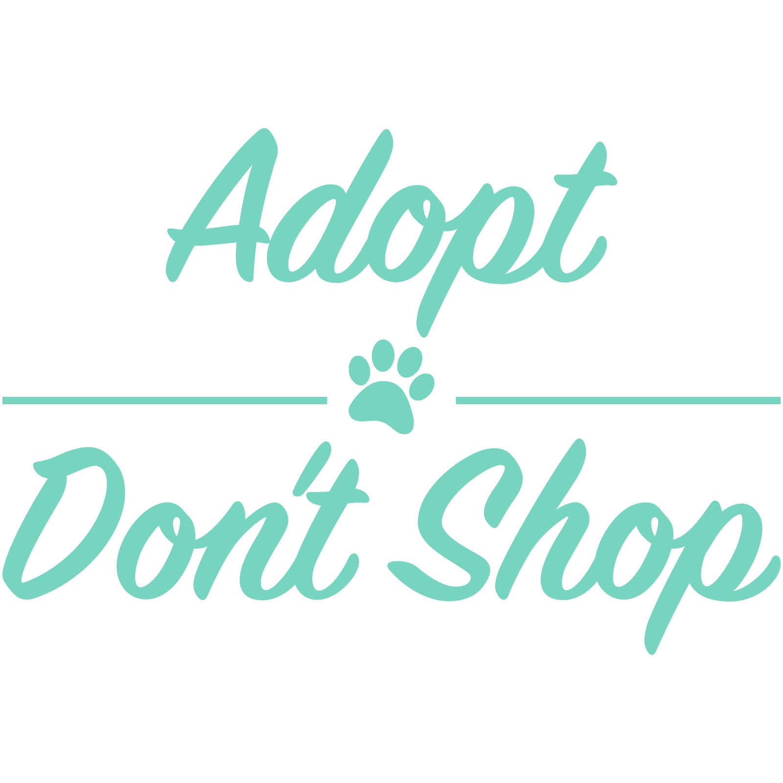 Adopt Don't Shop Heart Paw V2 Vinyl Decal Car Window - Etsy
