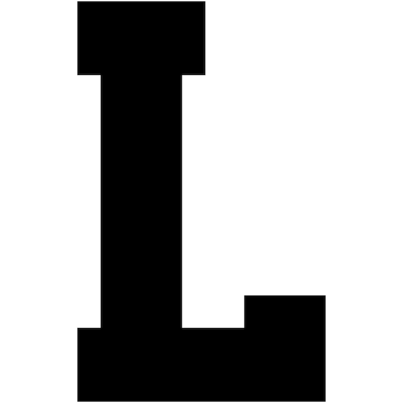 Varsity Letter L Decal Sticker Vinyl Window Laptop College | Etsy