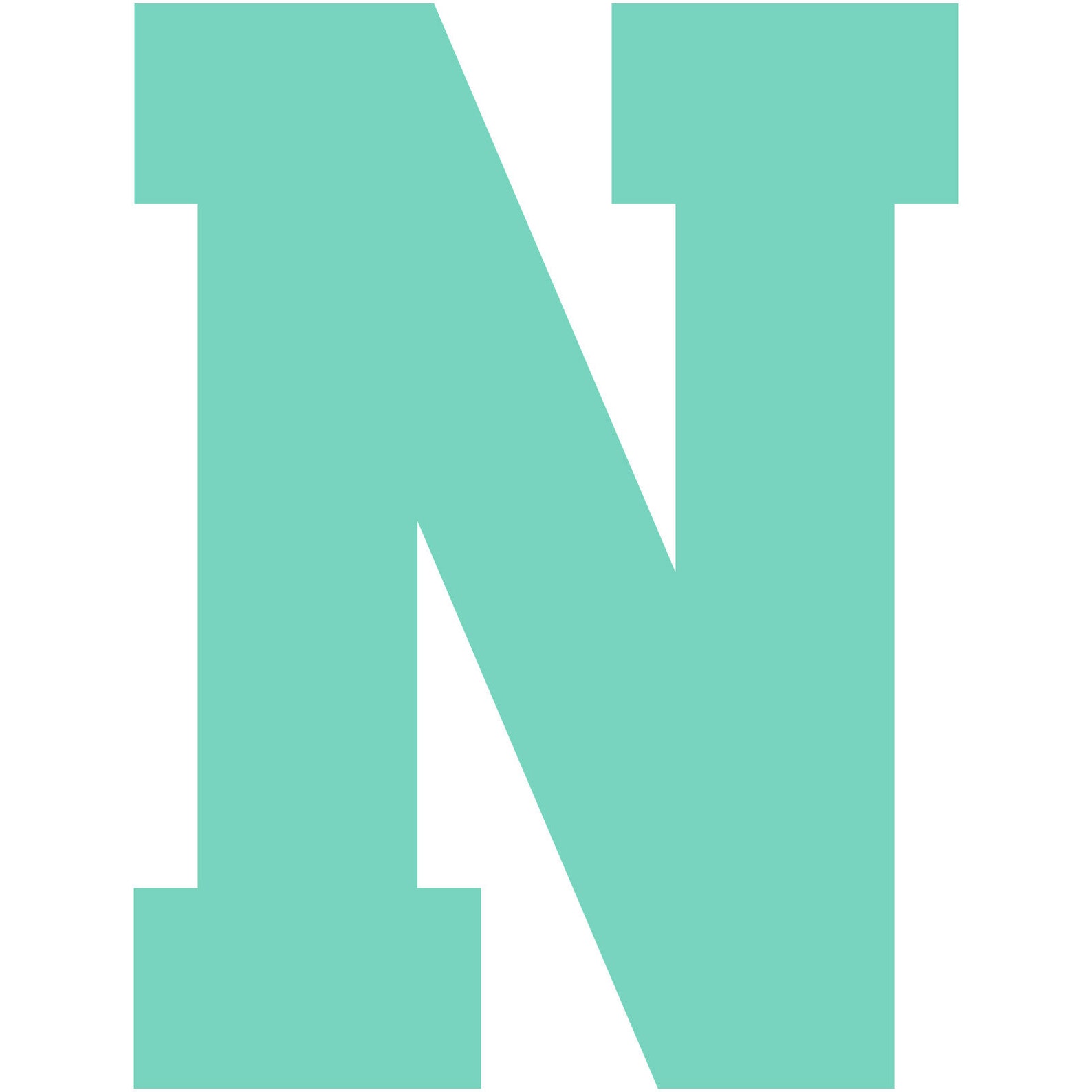 Varsity Letter N Decal Sticker Vinyl Window Laptop College - Etsy