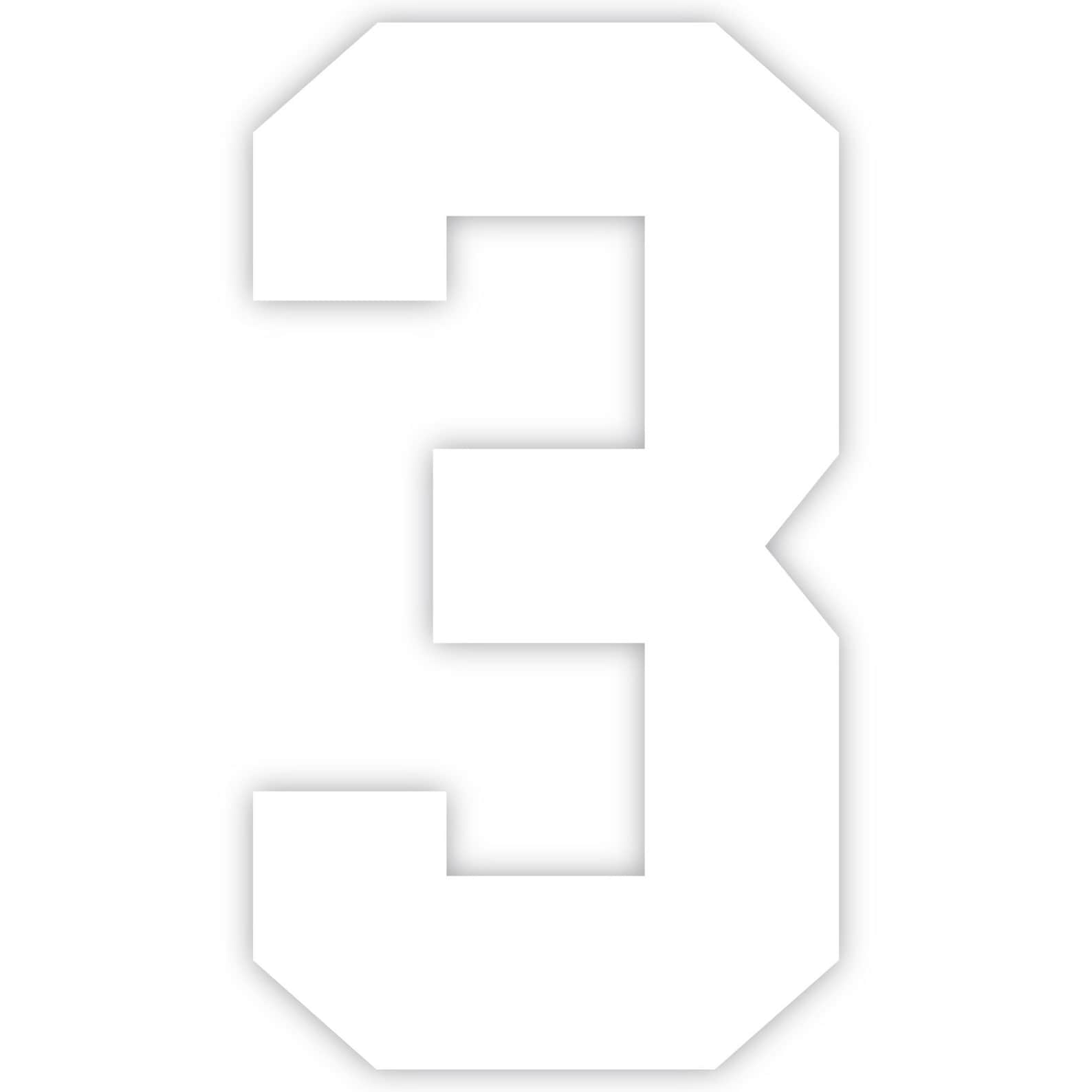 Varsity Number 3 Decal Sticker Vinyl Window Laptop College - Etsy