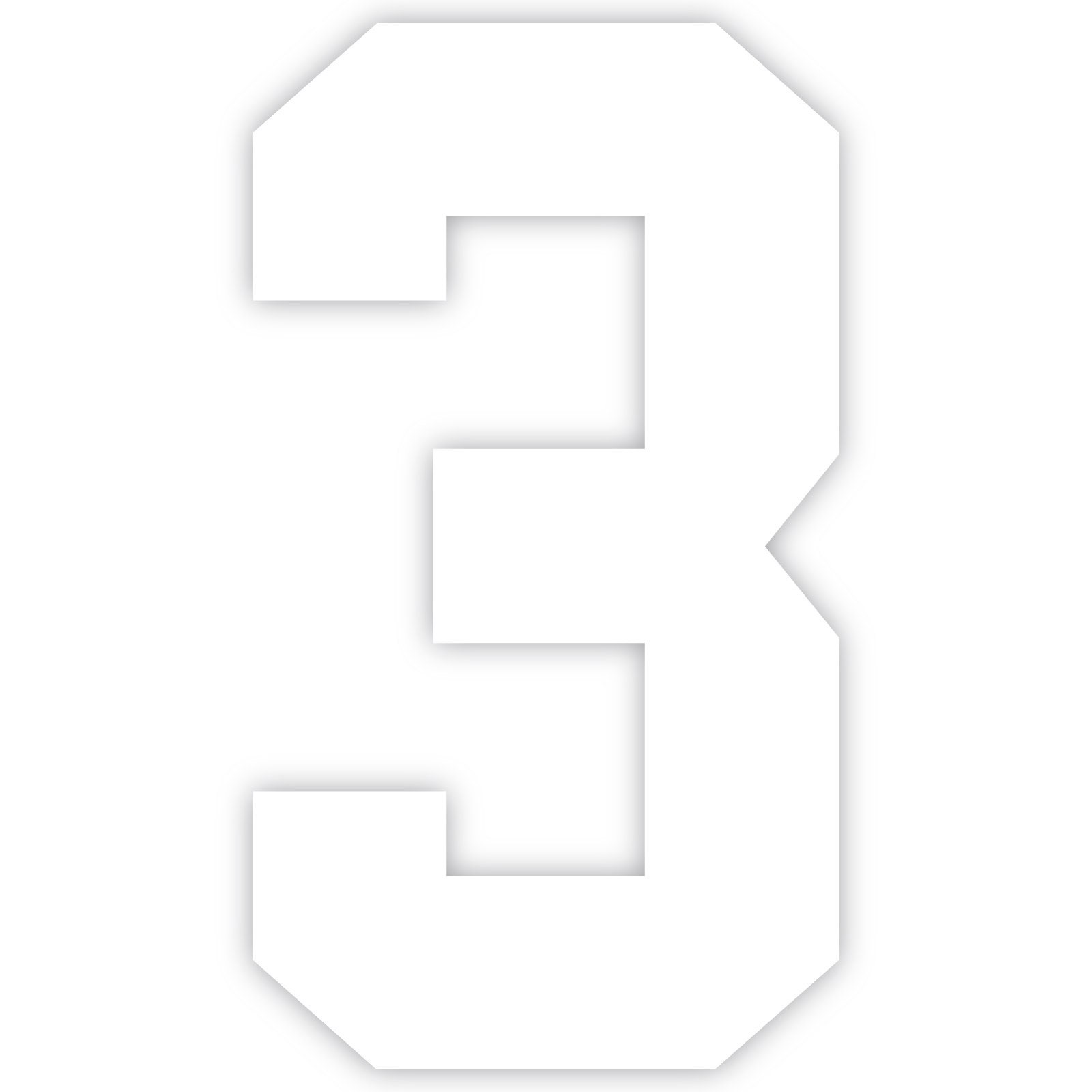 Varsity Number 3 Decal Sticker Vinyl Window Laptop College - Etsy