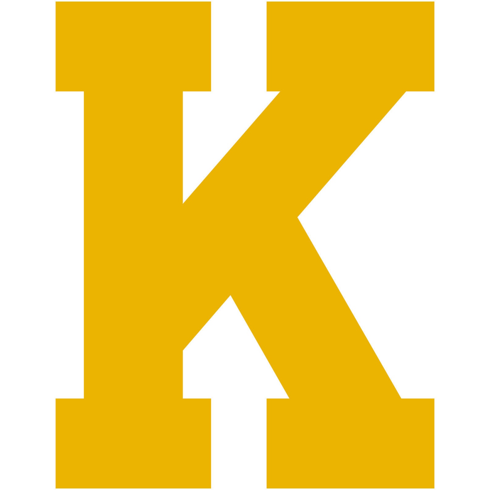 Varsity Letter K Decal Sticker Vinyl Window Laptop College - Etsy