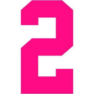 Varsity Number 2 Decal Sticker Vinyl Window Laptop College Athletic ...