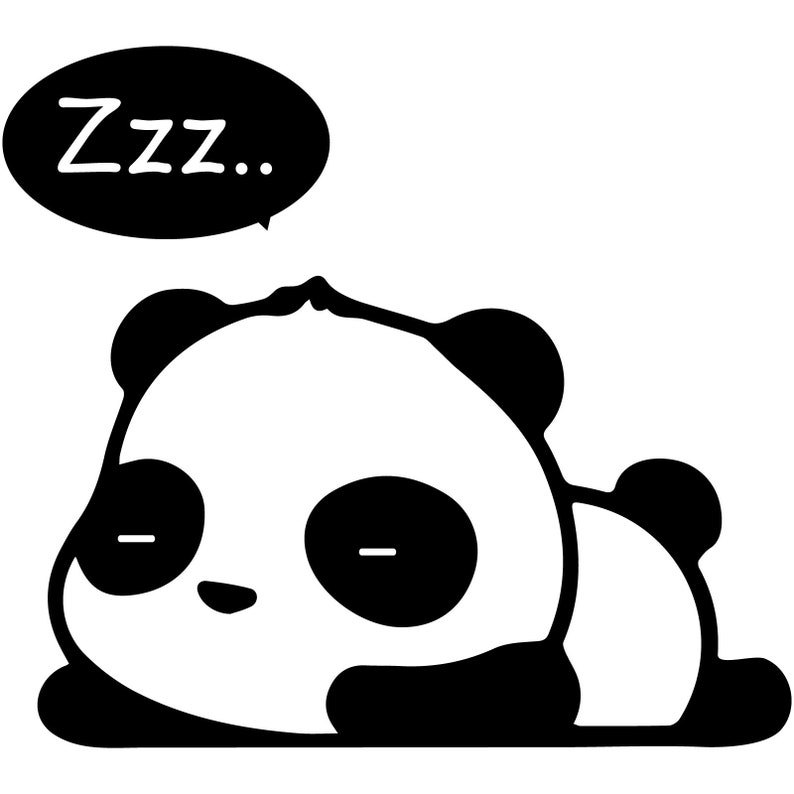 Panda Sleeping Vinyl Decal Car Window Bumper Sticker Funny Cute Pandas ...