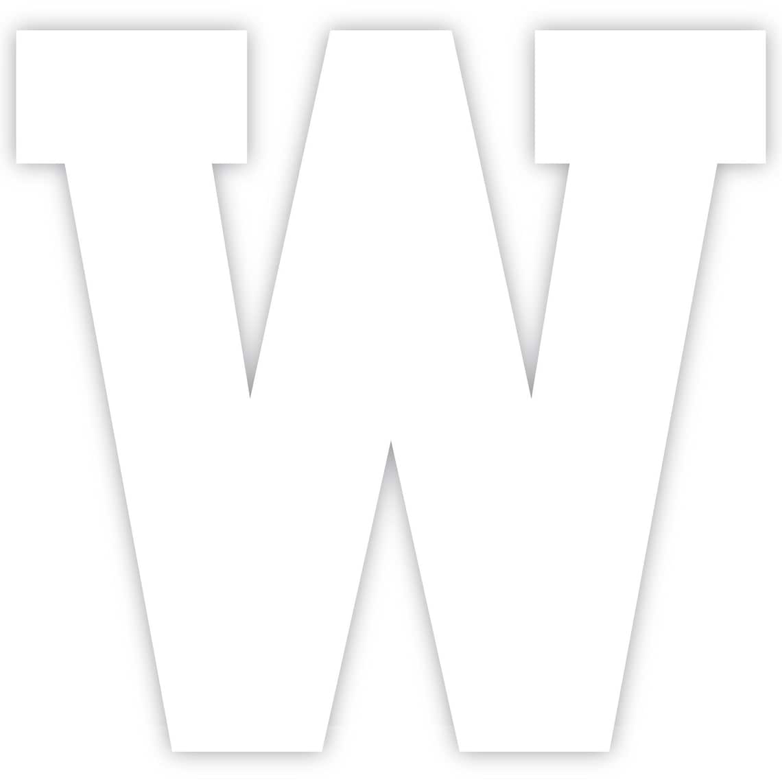 Varsity Letter W Decal Sticker Vinyl Window Laptop College Athletic ...