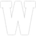 Varsity Letter W Decal Sticker Vinyl Window Laptop College Athletic ...