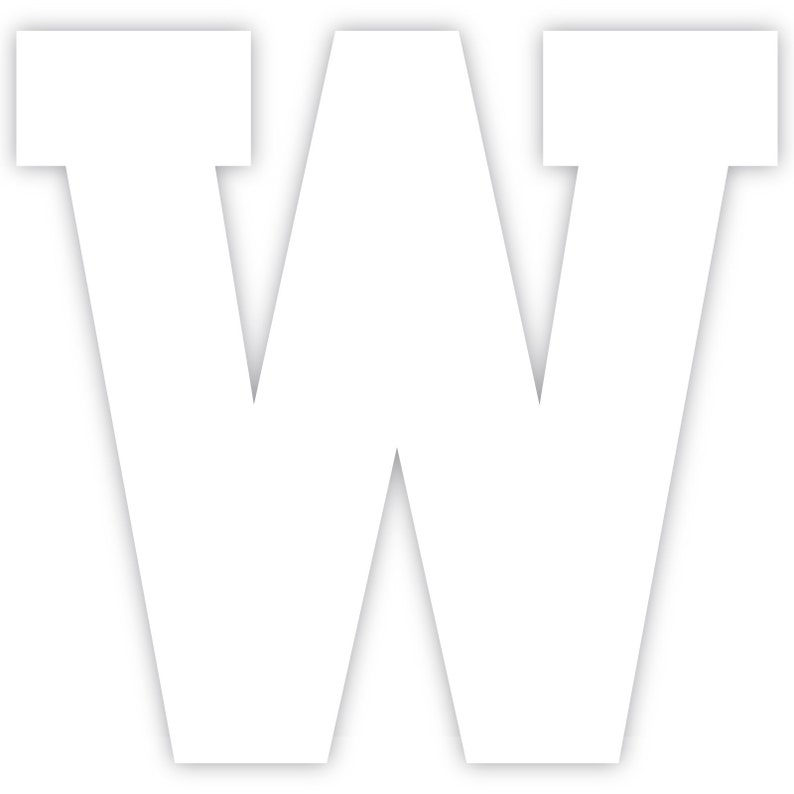 Varsity Letter W Decal Sticker Vinyl Window Laptop College - Etsy