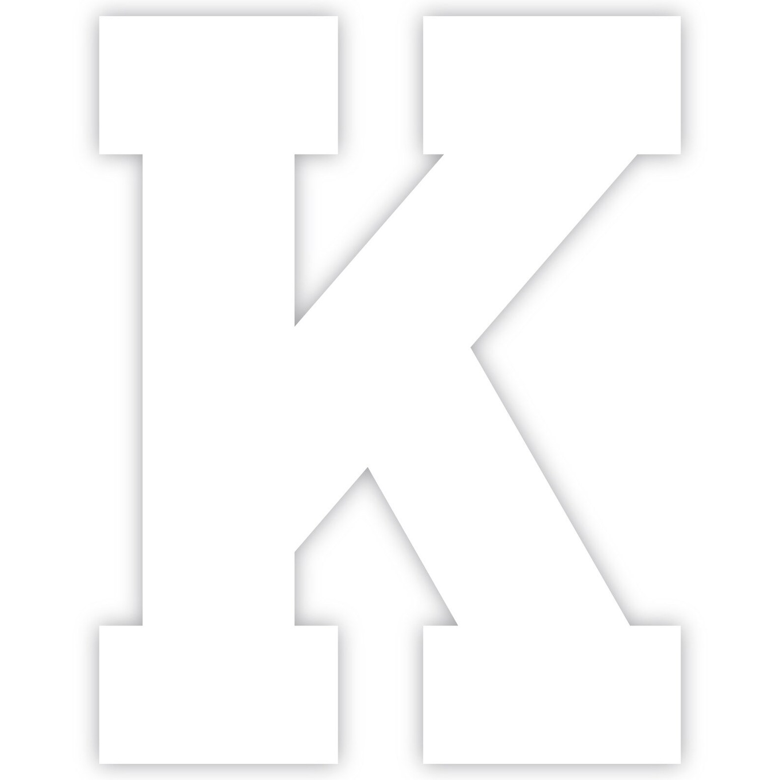 Varsity Letter K Decal Sticker Vinyl Window Laptop College - Etsy