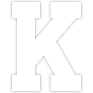 Varsity Letter K Decal Sticker Vinyl Window Laptop College Athletic ...