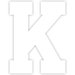 Varsity Letter K Decal Sticker Vinyl Window Laptop College Athletic ...