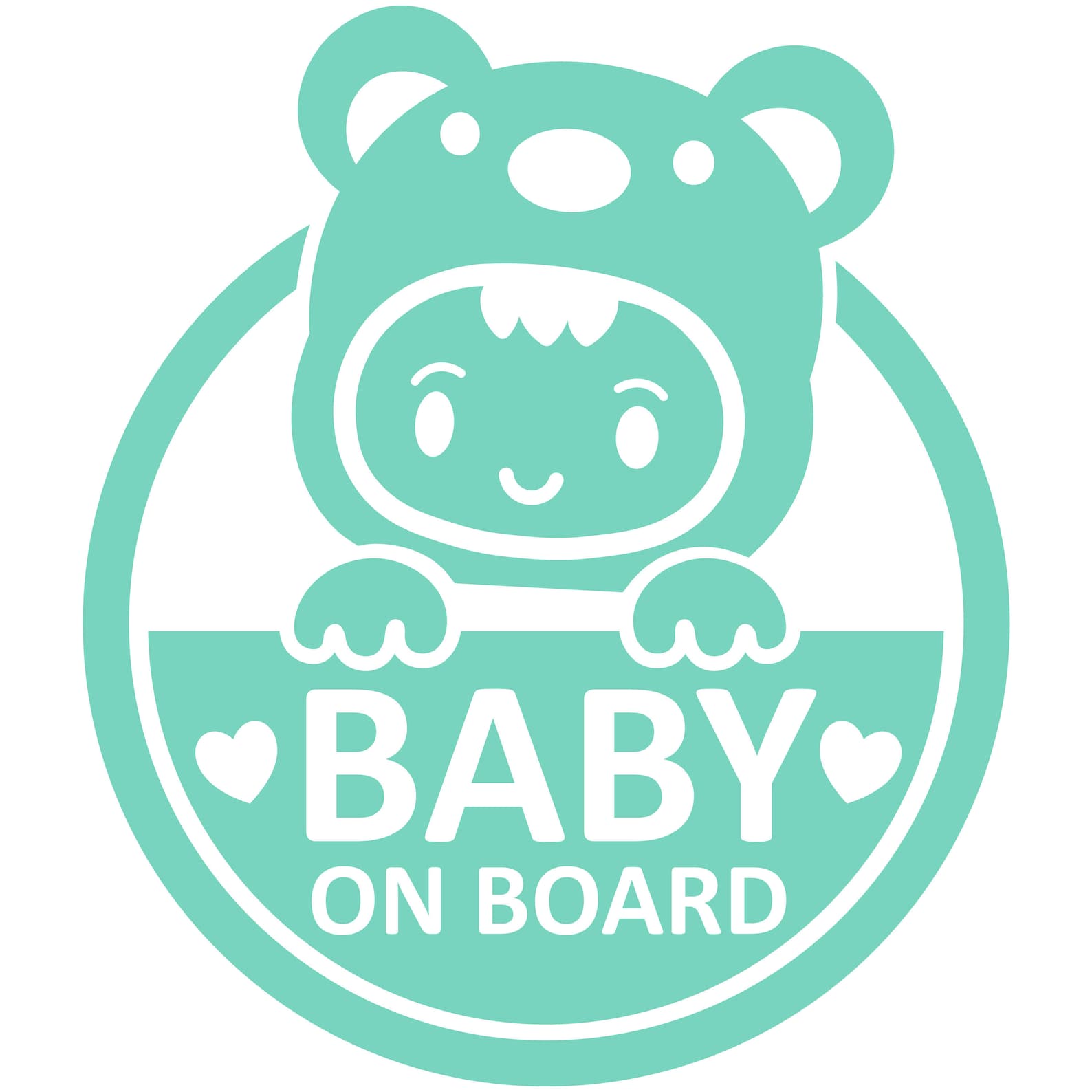 Cute Baby on Board Logo Vinyl Decal Car Window Bumper Sticker | Etsy