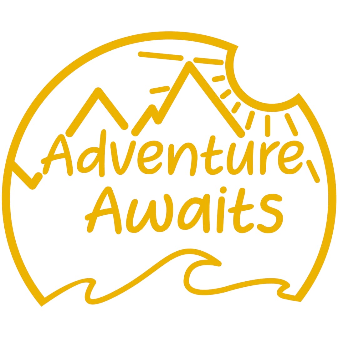 Adventure Awaits Circle Logo Vinyl Decal Car Window Bumper Sticker ...