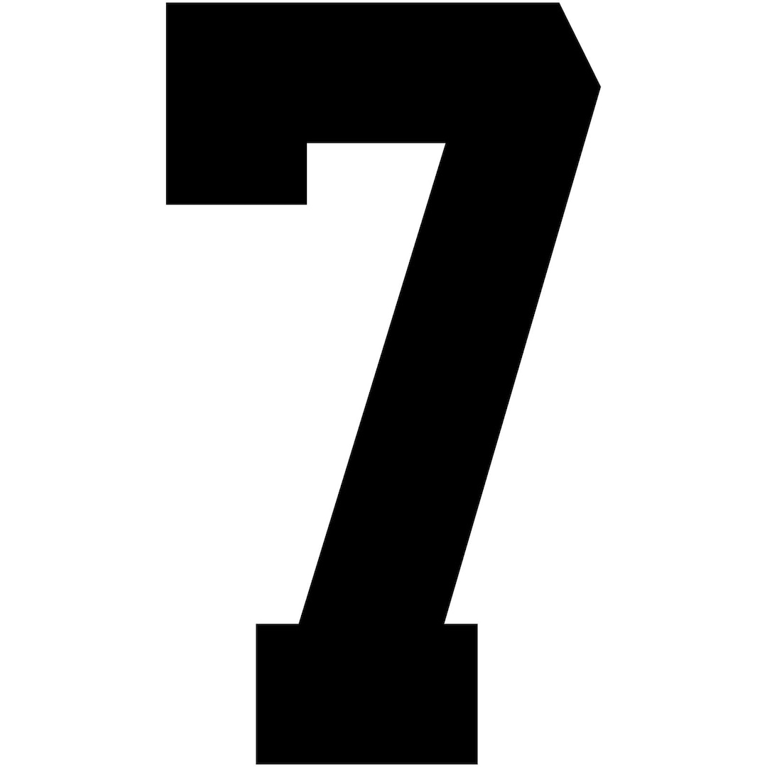 Varsity Number 7 Decal Sticker Vinyl Window Laptop College Athletic ...