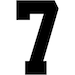 Varsity Number 7 Decal Sticker Vinyl Window Laptop College Athletic ...