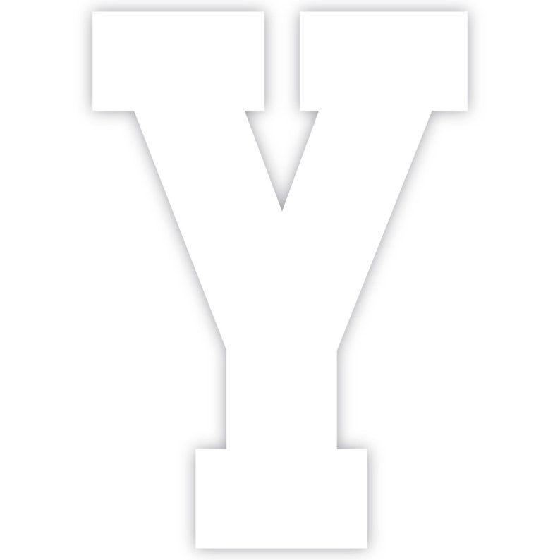 Varsity Letter Y Decal Sticker Vinyl Window Laptop College Athletic ...