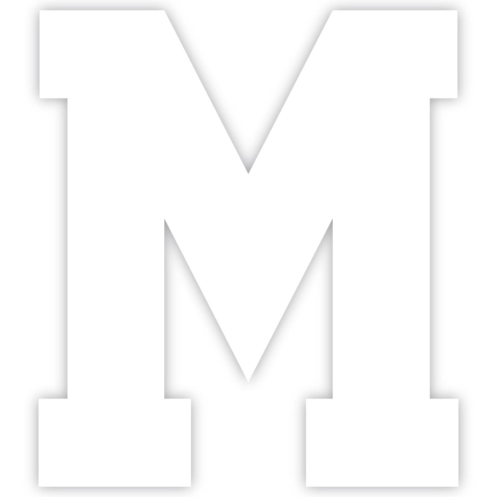 Varsity Letter M Decal Sticker Vinyl Window Laptop College Athletic ...