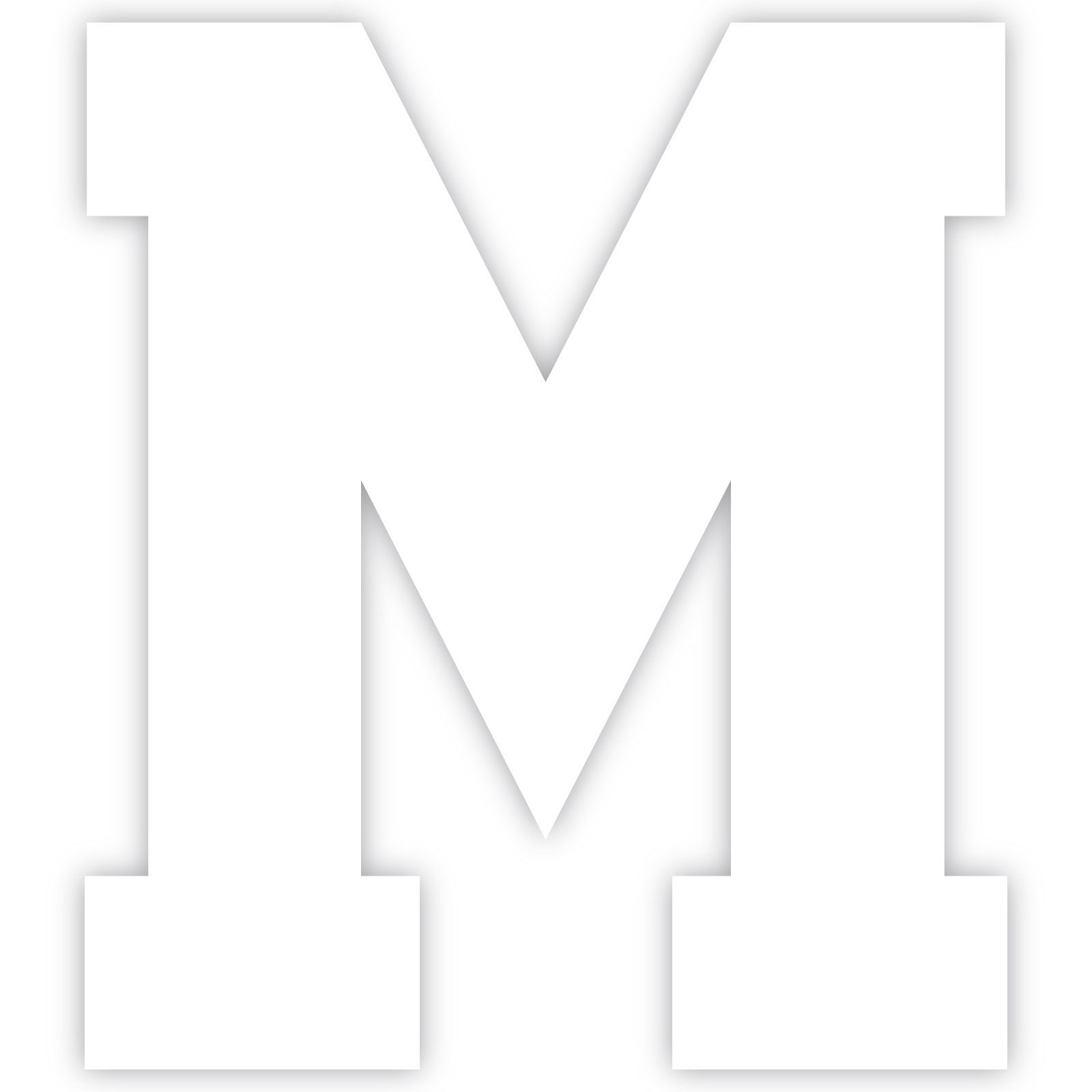 Varsity Letter M Decal Sticker Vinyl Window Laptop College | Etsy