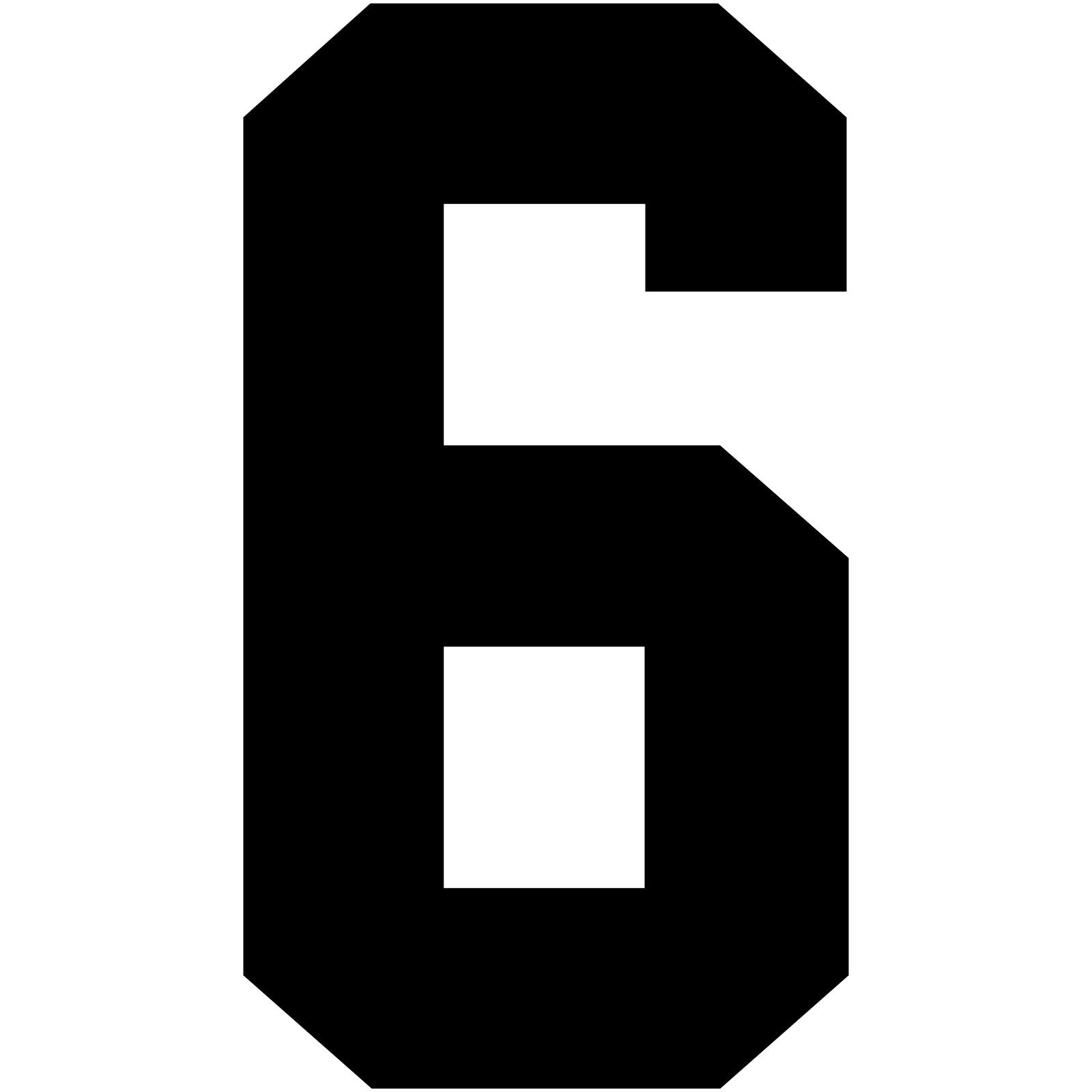 Varsity Number 6 Decal Sticker Vinyl Window Laptop College Athletic ...