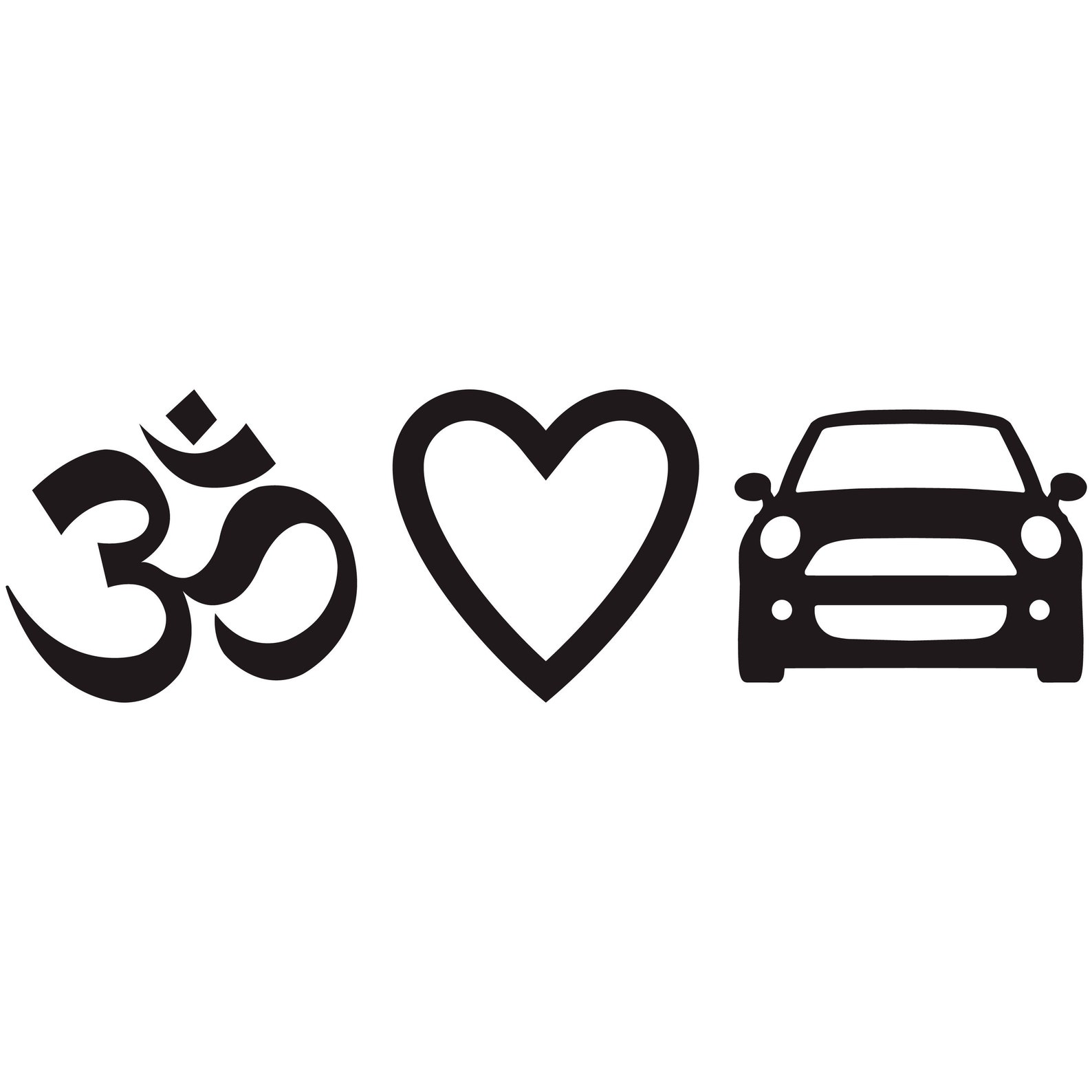 Yoga Om Love Mini Cooper Vinyl Decal Car Window Bumper Sticker - Etsy