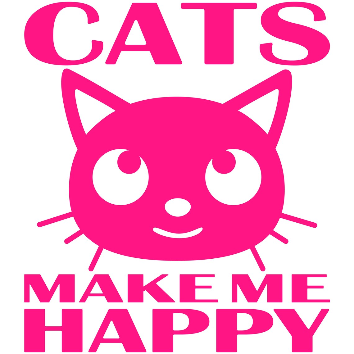 Cats Make Me Happy Vinyl Decal Car Window Bumper Sticker V1 - Etsy