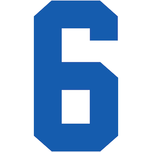 Varsity Number 6 Decal Sticker Vinyl Window Laptop College Athletic ...