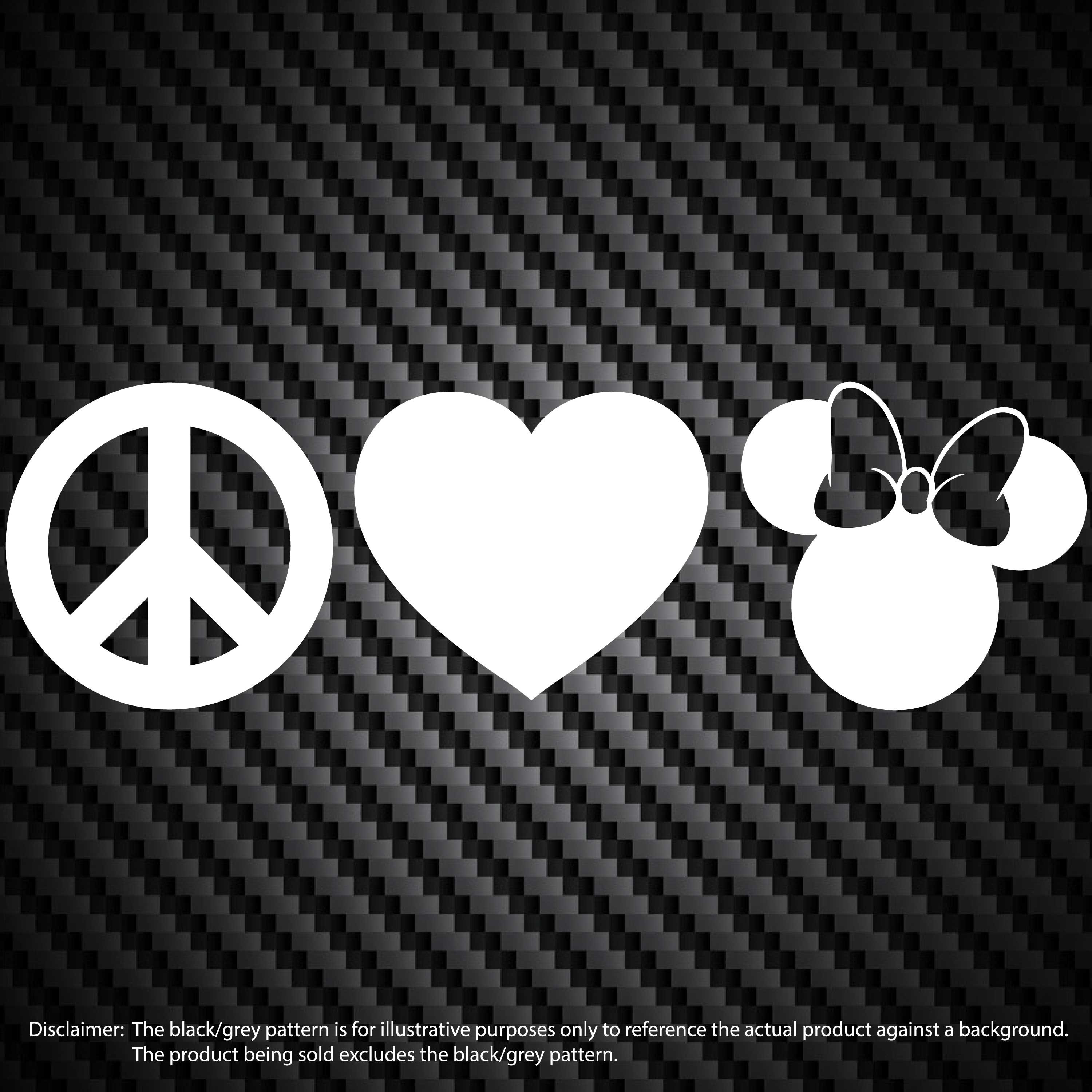 Peace Love Minnievinyl Decal Car Window Bumper Sticker Disney | Etsy