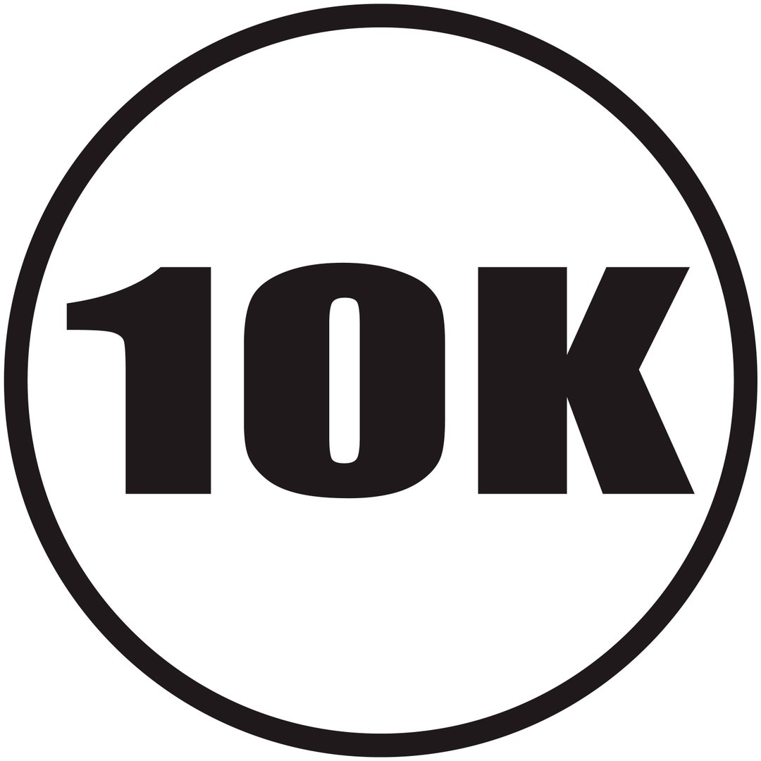10K Circle Logo 6.2 Miles Marathon Euro Running Vinyl Decal Car Window ...