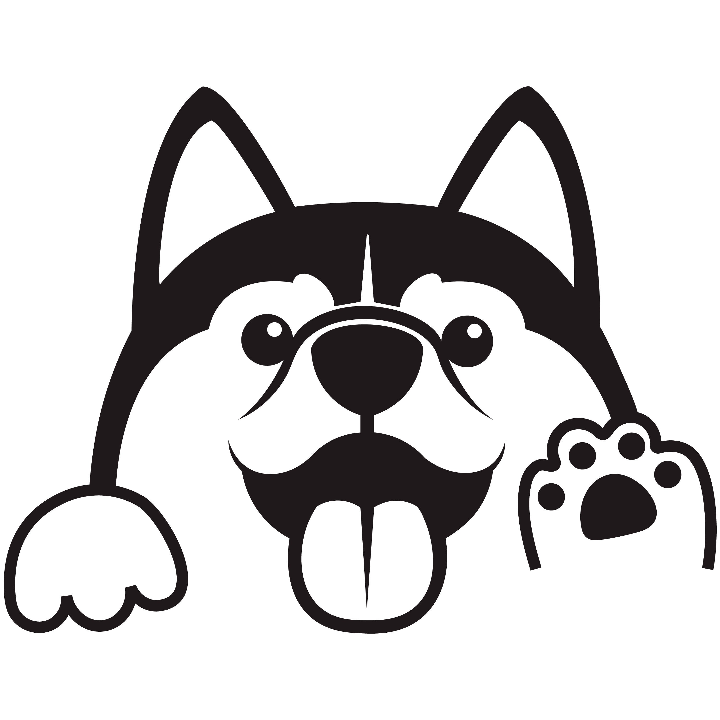 Husky Peeking Vinyl Decal Car Window Bumper Sticker Funny Cute - Etsy