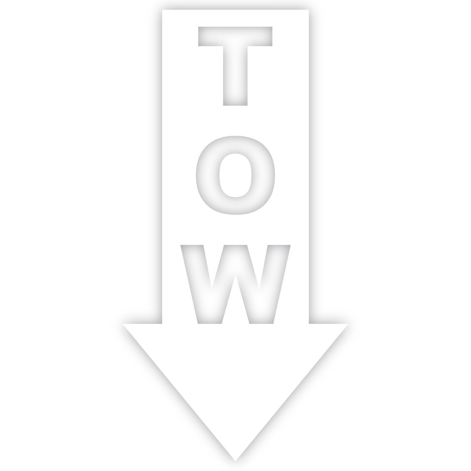 Tow Hook Arrow Down Vinyl Decal Car Window Bumper Sticker Euro - Etsy