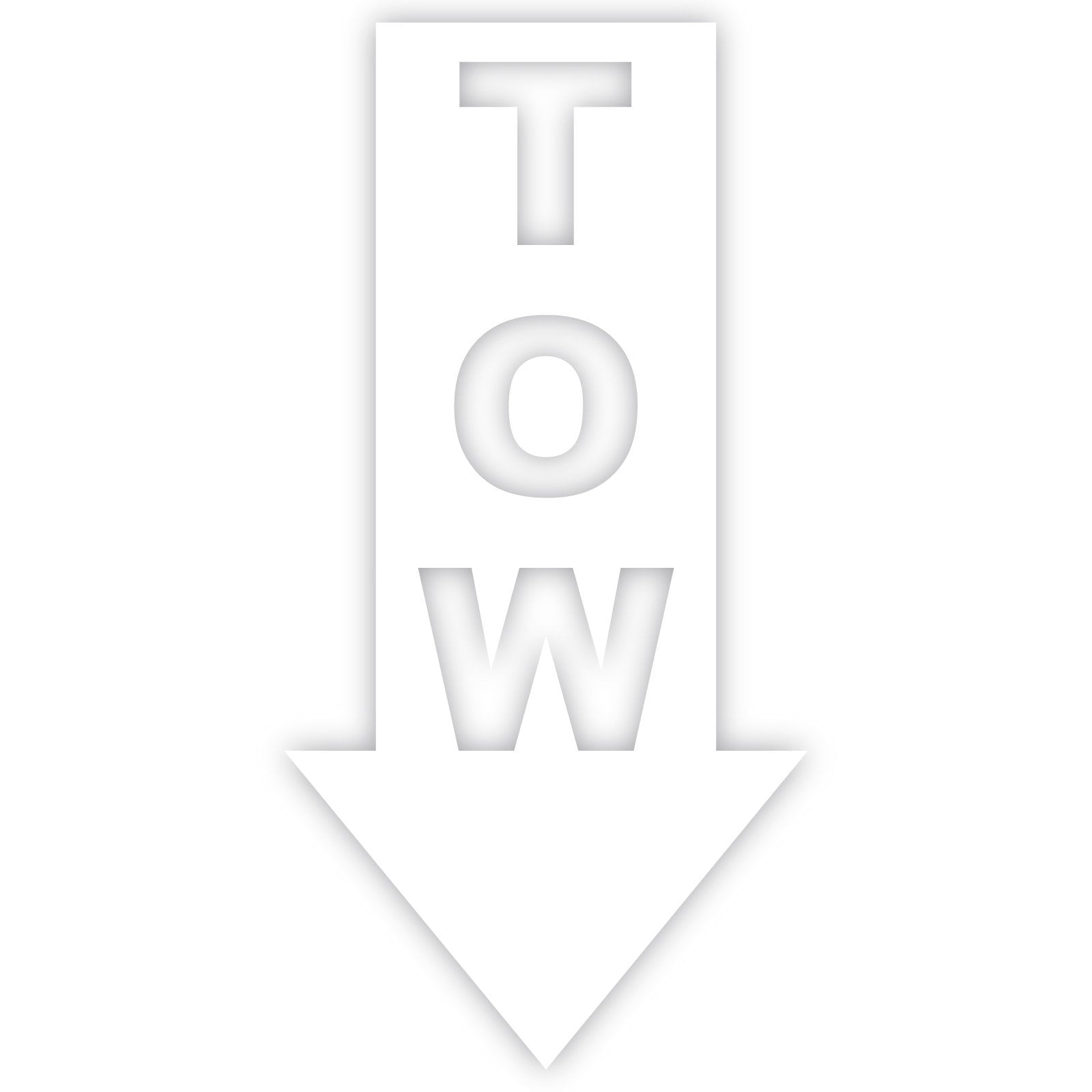 Tow Hook Arrow Down Vinyl Decal Car Window Bumper Sticker Euro JDM Race ...