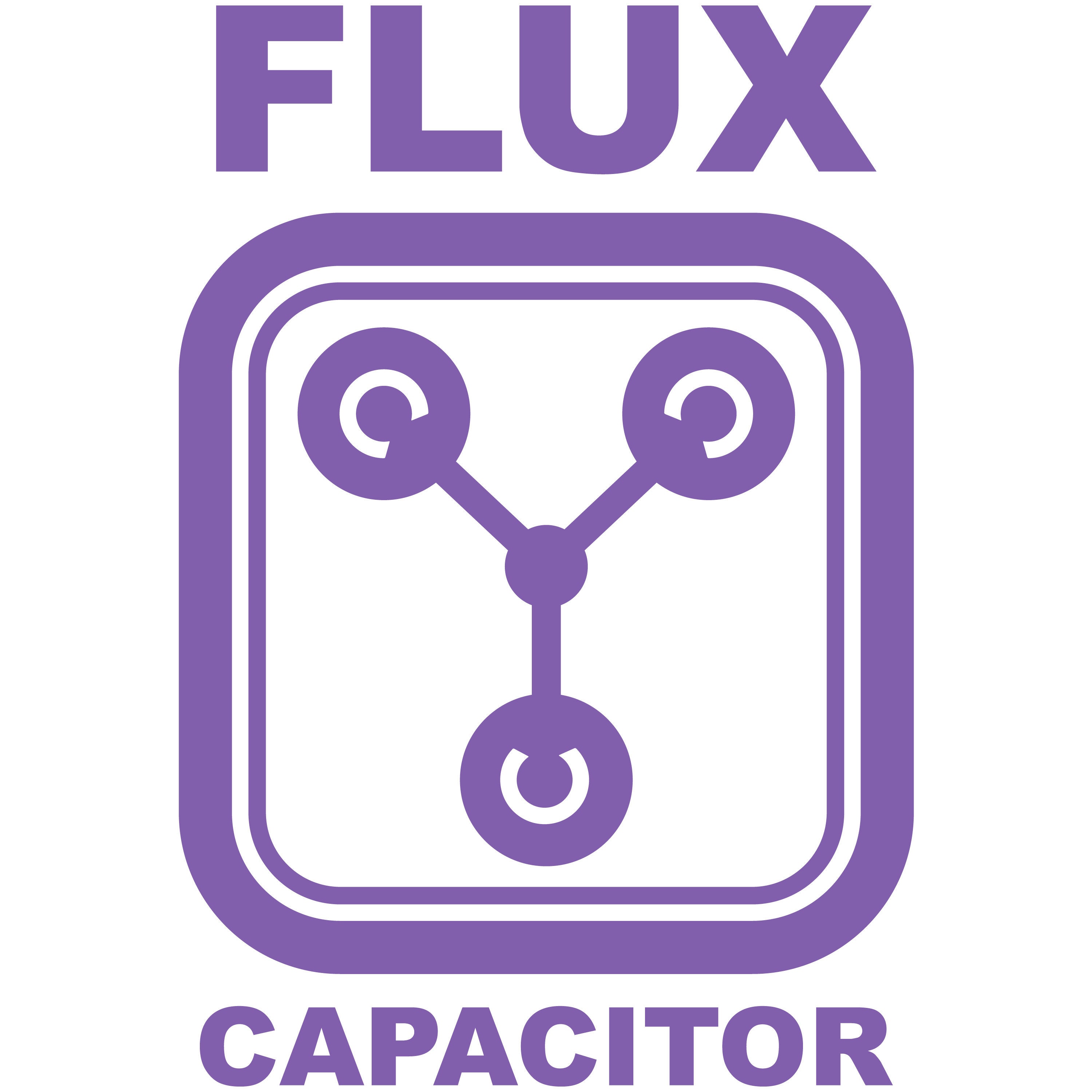 Flux Capcitor Logo Vinyl Decal Car Window Bumper Sticker Select Color ...