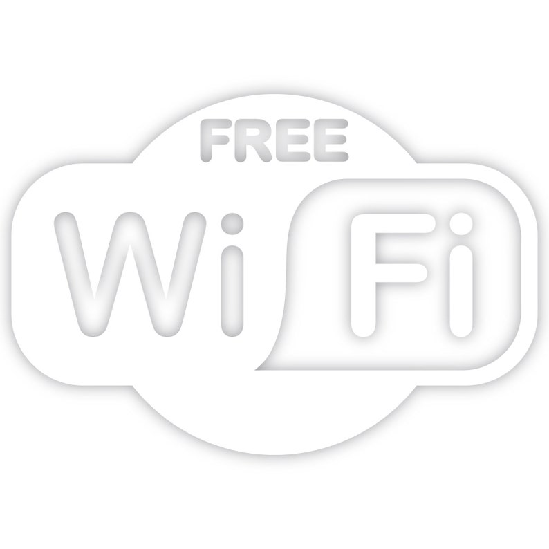 Free Wifi Logo Vinyl Decal Car Window Bumper Sticker Business | Etsy