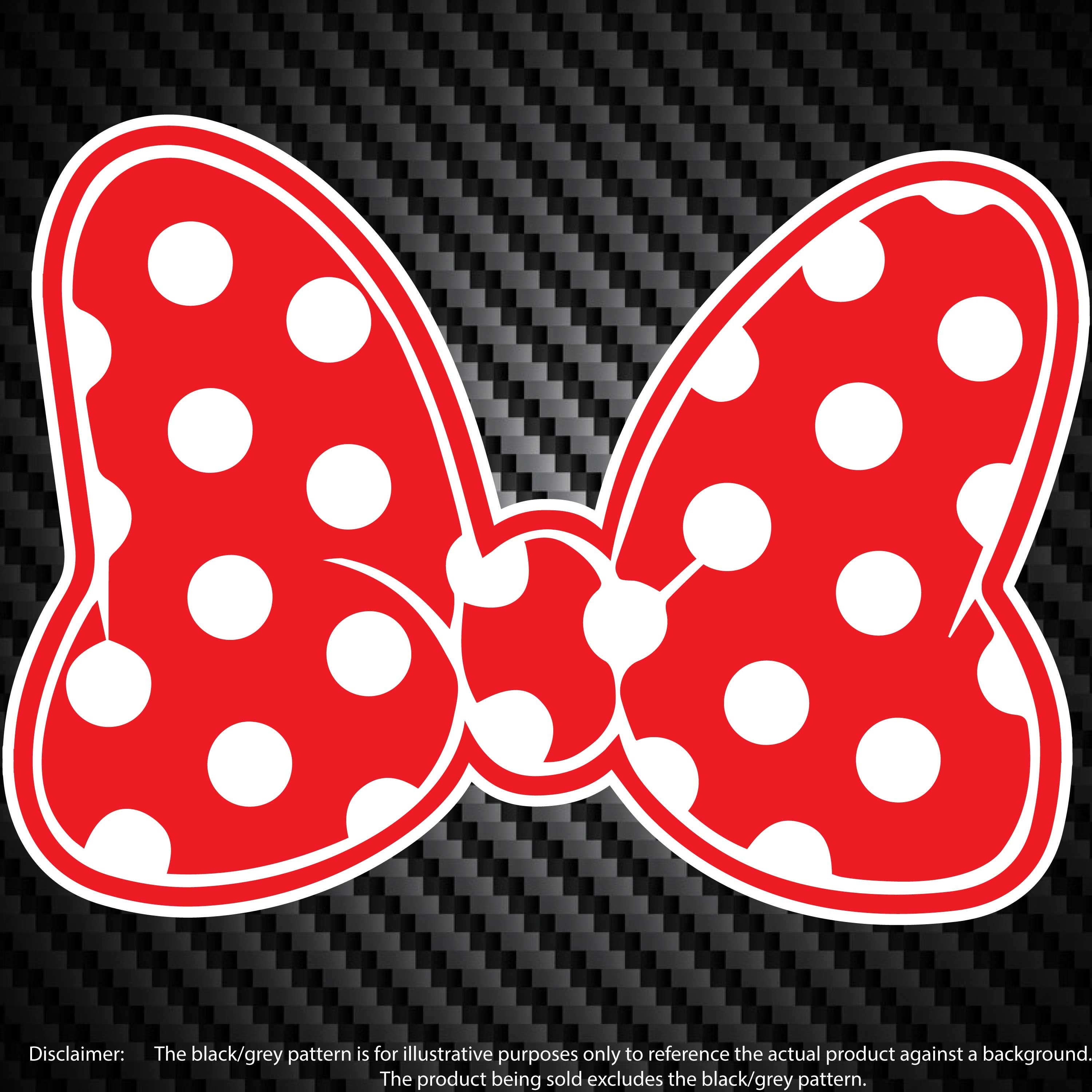 Minnie Mouse Bow Red White Polka Dots Vinyl Decal Car Window | Etsy