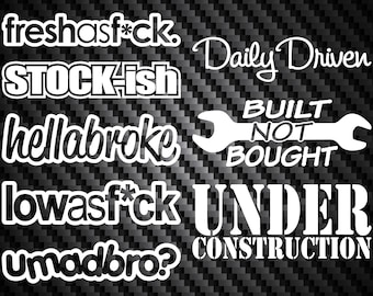 Shocker Middle Finger Vinyl Decal Sticker JDM Euro Race Show | Etsy