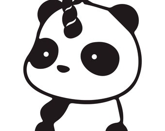 Panda Peeking Vinyl Decal Car Window Bumper Sticker Funny Cute | Etsy