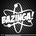 Bazinga Atom Logo Decal Sticker Car Truck Window Laptop Bumper - Etsy