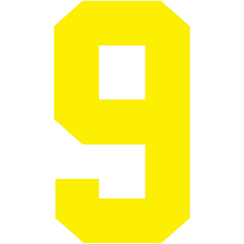 Varsity Number 9 Decal Sticker Vinyl Window Laptop College Athletic ...