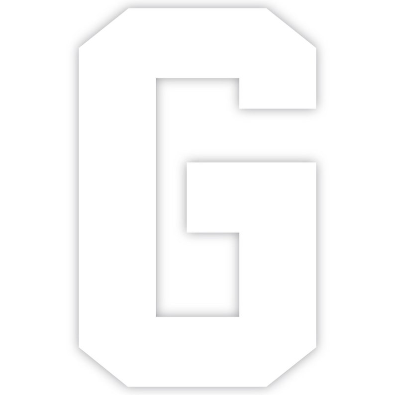 Varsity Letter G Decal Sticker Vinyl Window Laptop College | Etsy