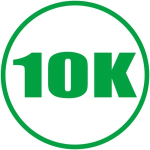 10K Circle Logo 6.2 Miles Marathon Euro Running Vinyl Decal Car Window ...