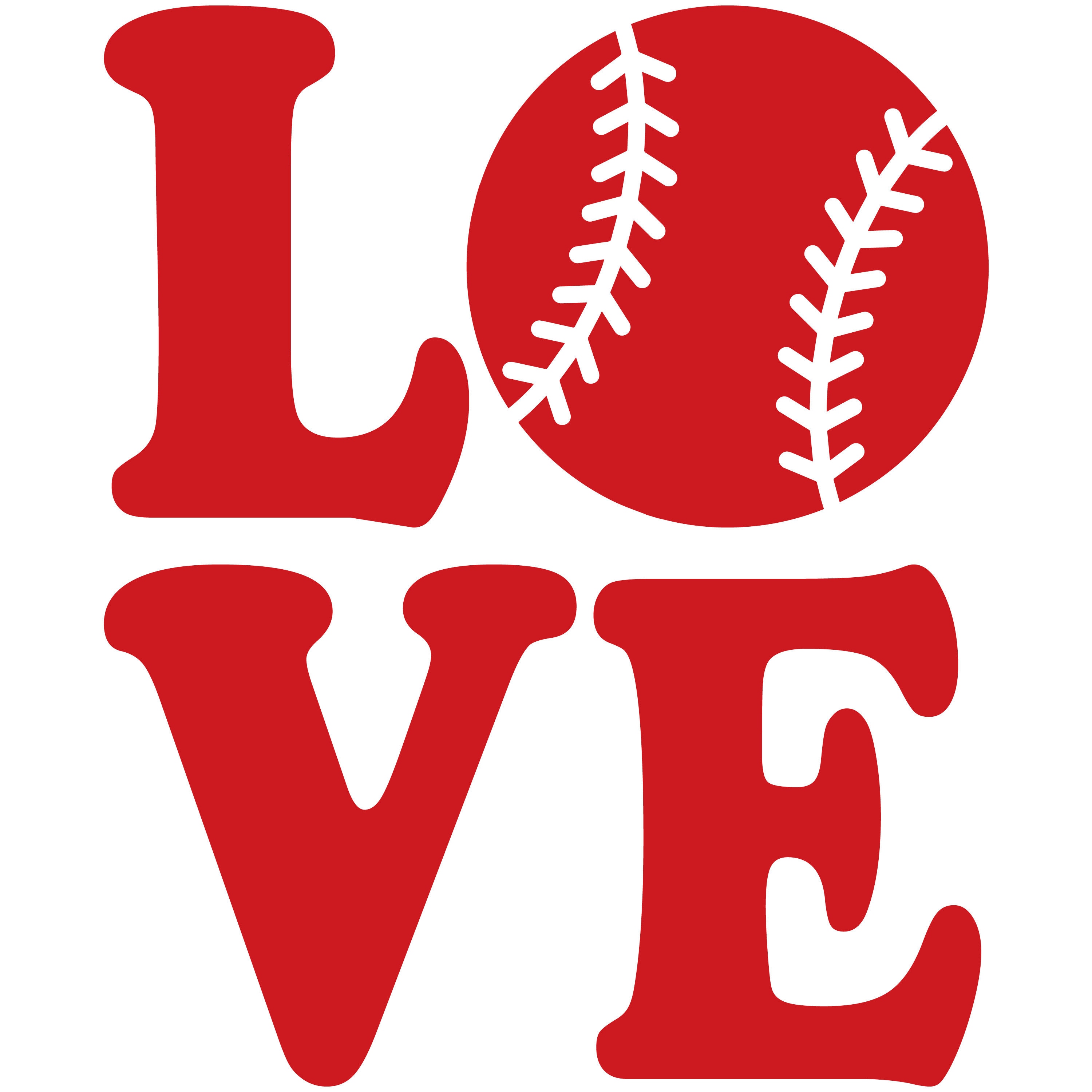 Love Baseball Vinyl Decal Car Window Bumper Sticker MLB Sports - Etsy