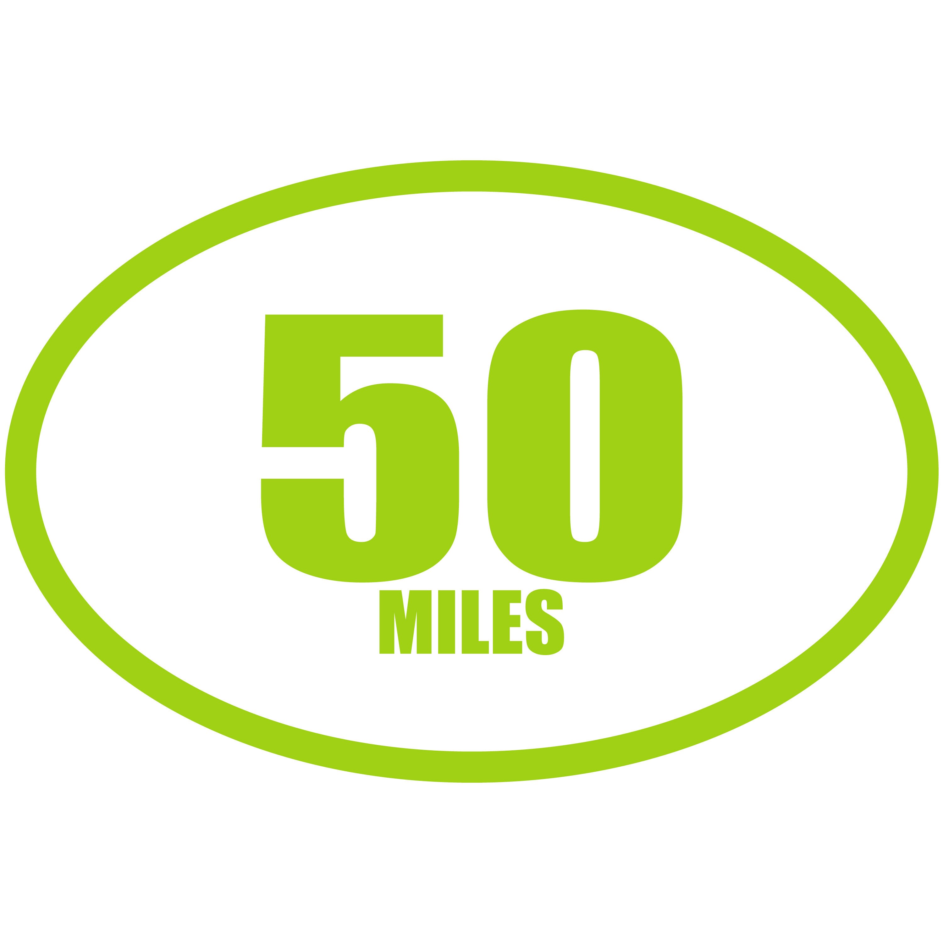 50 Miles Full Marathon Ultramarathon Euro Oval Running Vinyl - Etsy