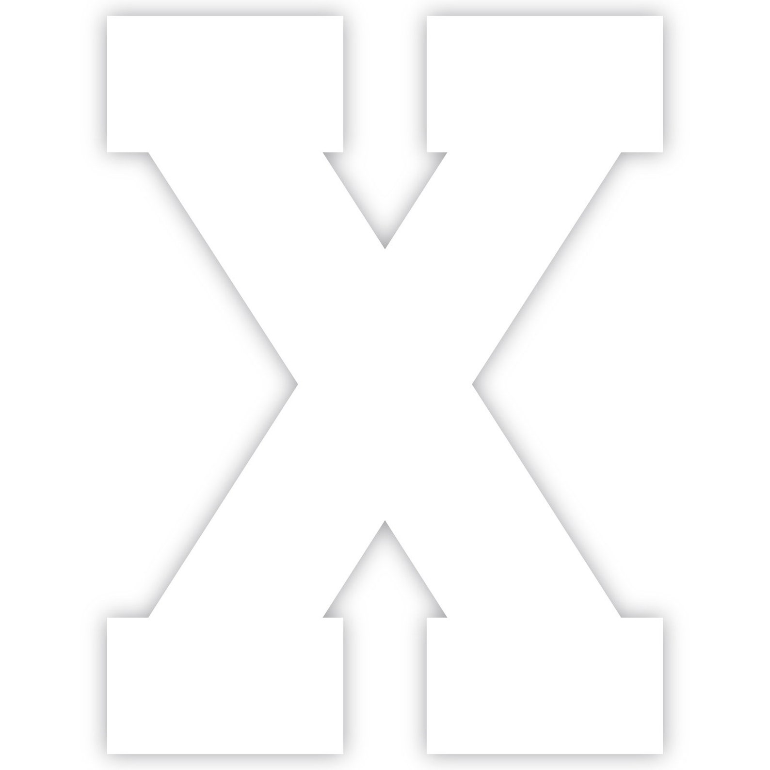 Varsity Letter X Decal Sticker Vinyl Window Laptop College - Etsy