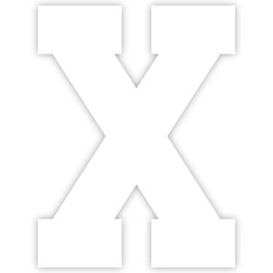 Varsity Letter X Decal Sticker Vinyl Window Laptop College Athletic ...