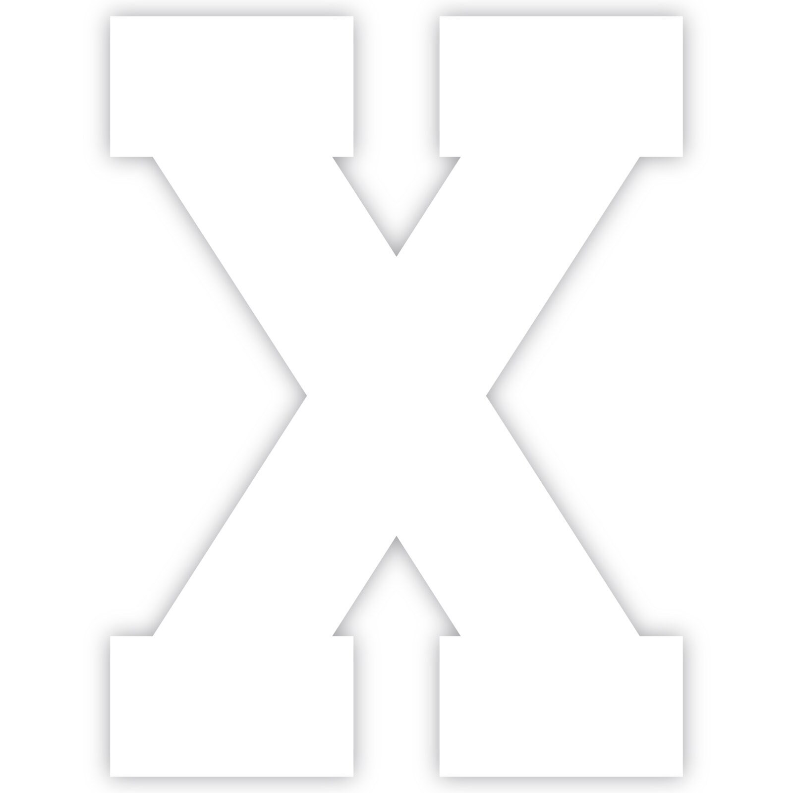 Varsity Letter X Decal Sticker Vinyl Window Laptop College - Etsy