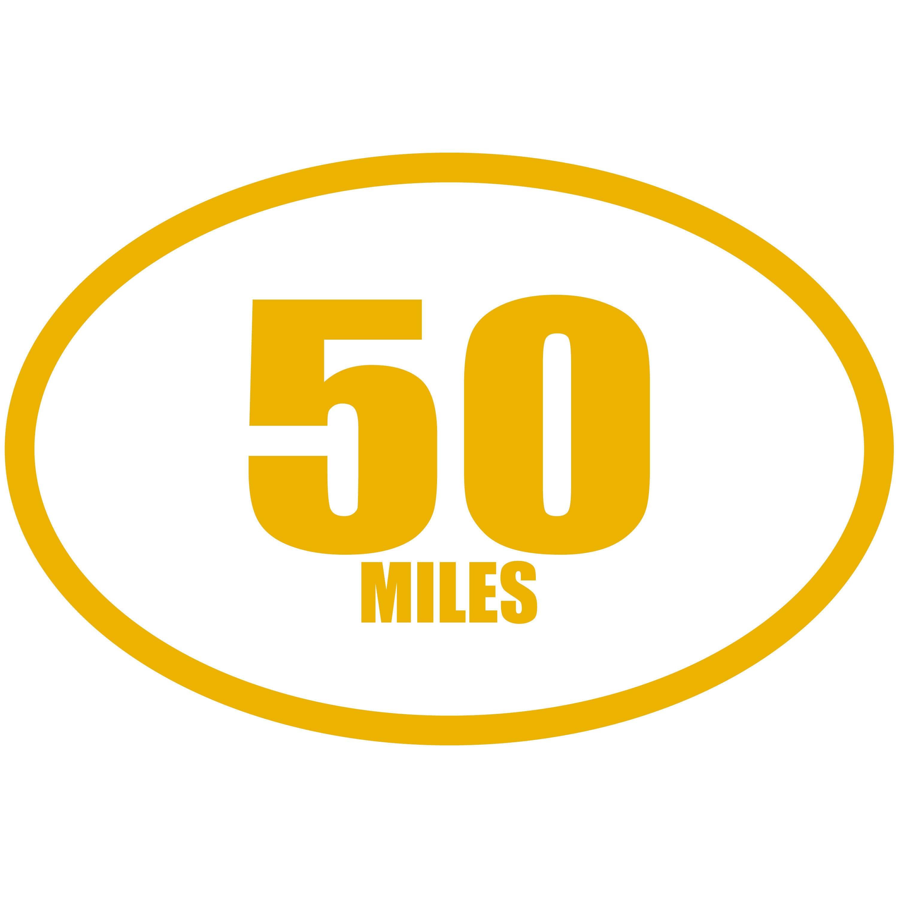 50 Miles Full Marathon Ultramarathon Euro Oval Running Vinyl - Etsy